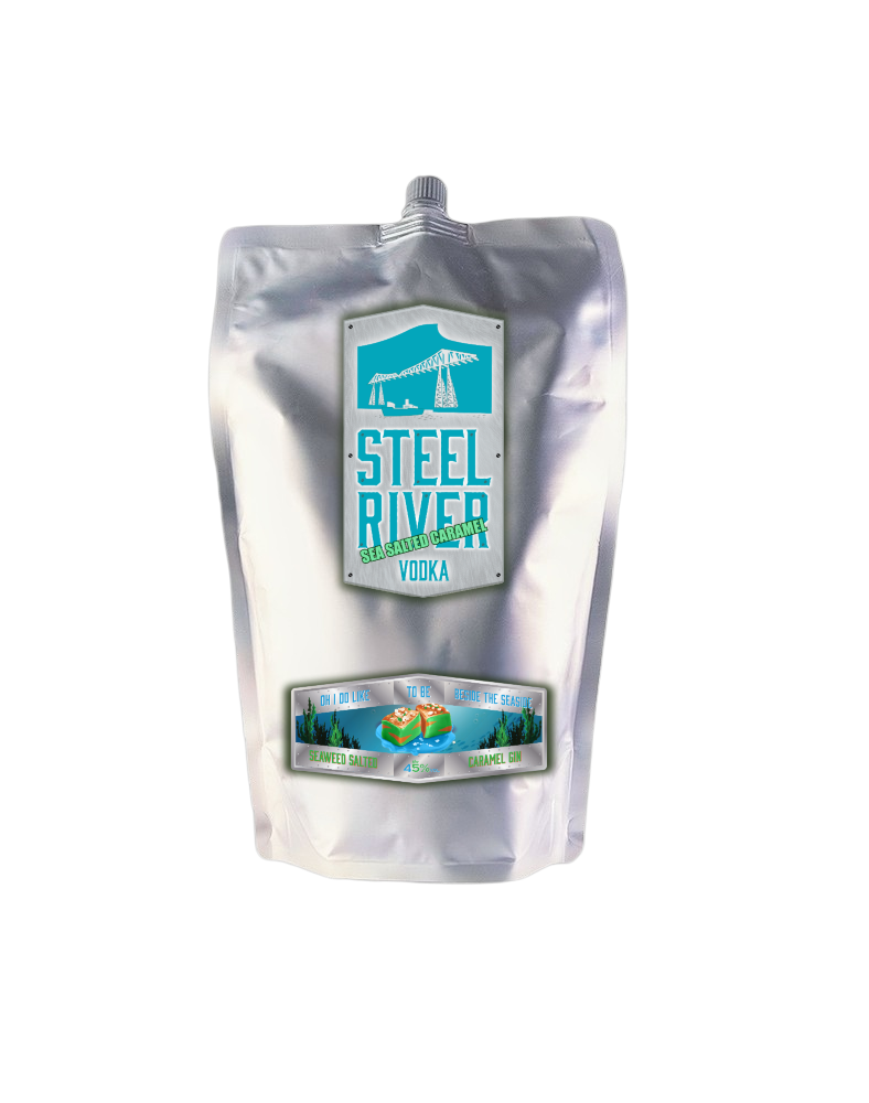 TEESSIDE SEASIDE VODKA (Seaweed Salted Caramel) 70cl Pouch – Steel ...